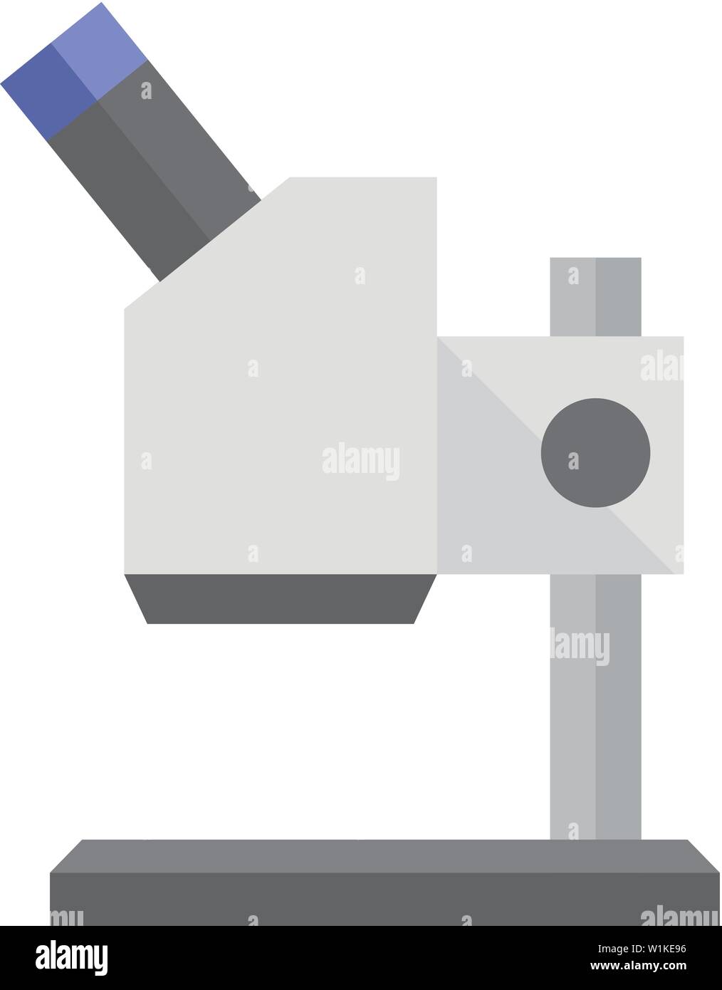 Microscope icon in flat color style. Science equipment laboratory ...