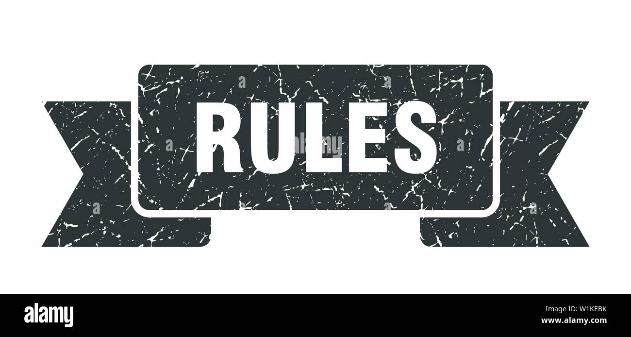 rules grunge ribbon. rules sign. rules banner Stock Vector Image & Art ...