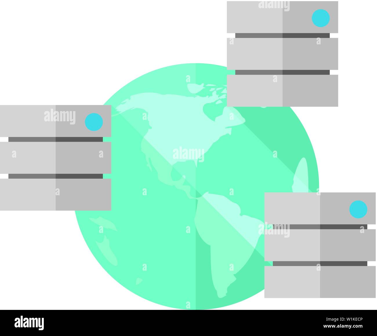 Server icon flat color Stock Vector Images - Alamy
