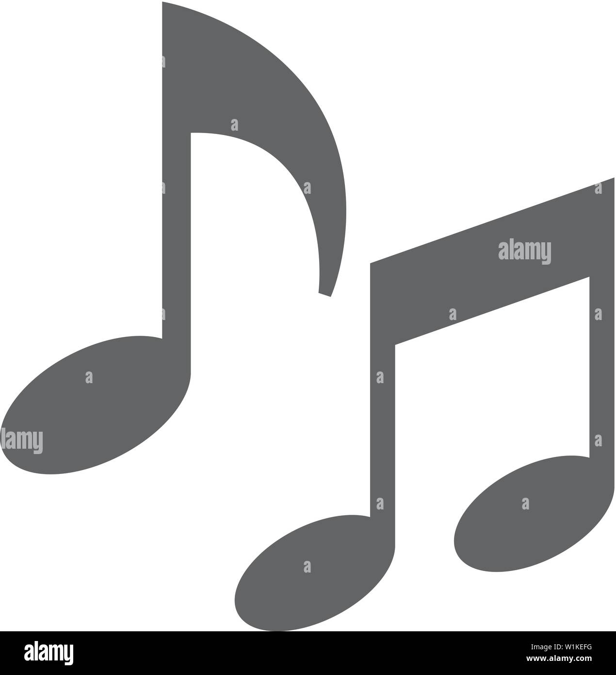 Musical note monochrome silhouette musical Cut Out Stock Images ...