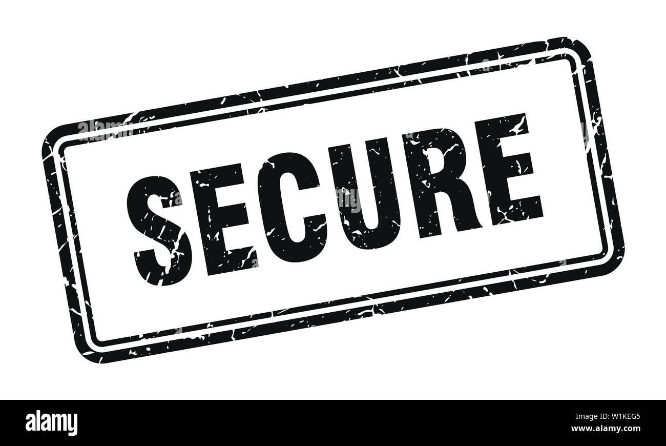 secure stamp. secure square grunge sign. secure Stock Vector Image ...