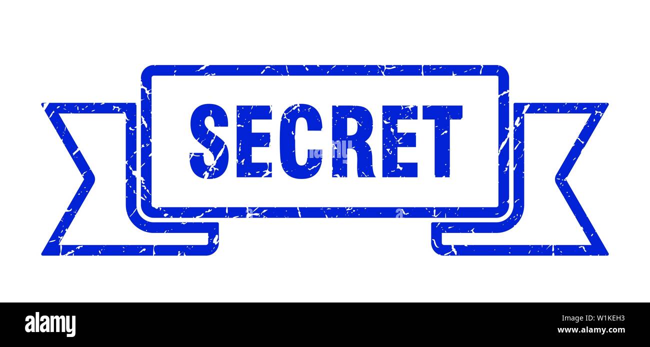 secret grunge ribbon. secret sign. secret banner Stock Vector Image ...