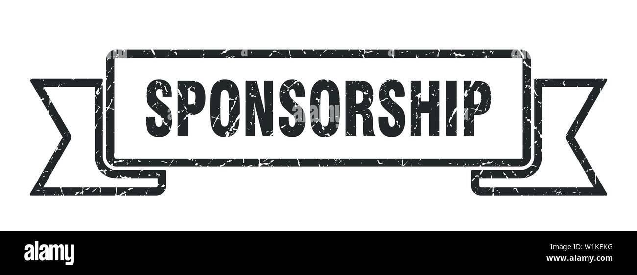 sponsorship grunge ribbon. sponsorship sign. sponsorship banner Stock ...