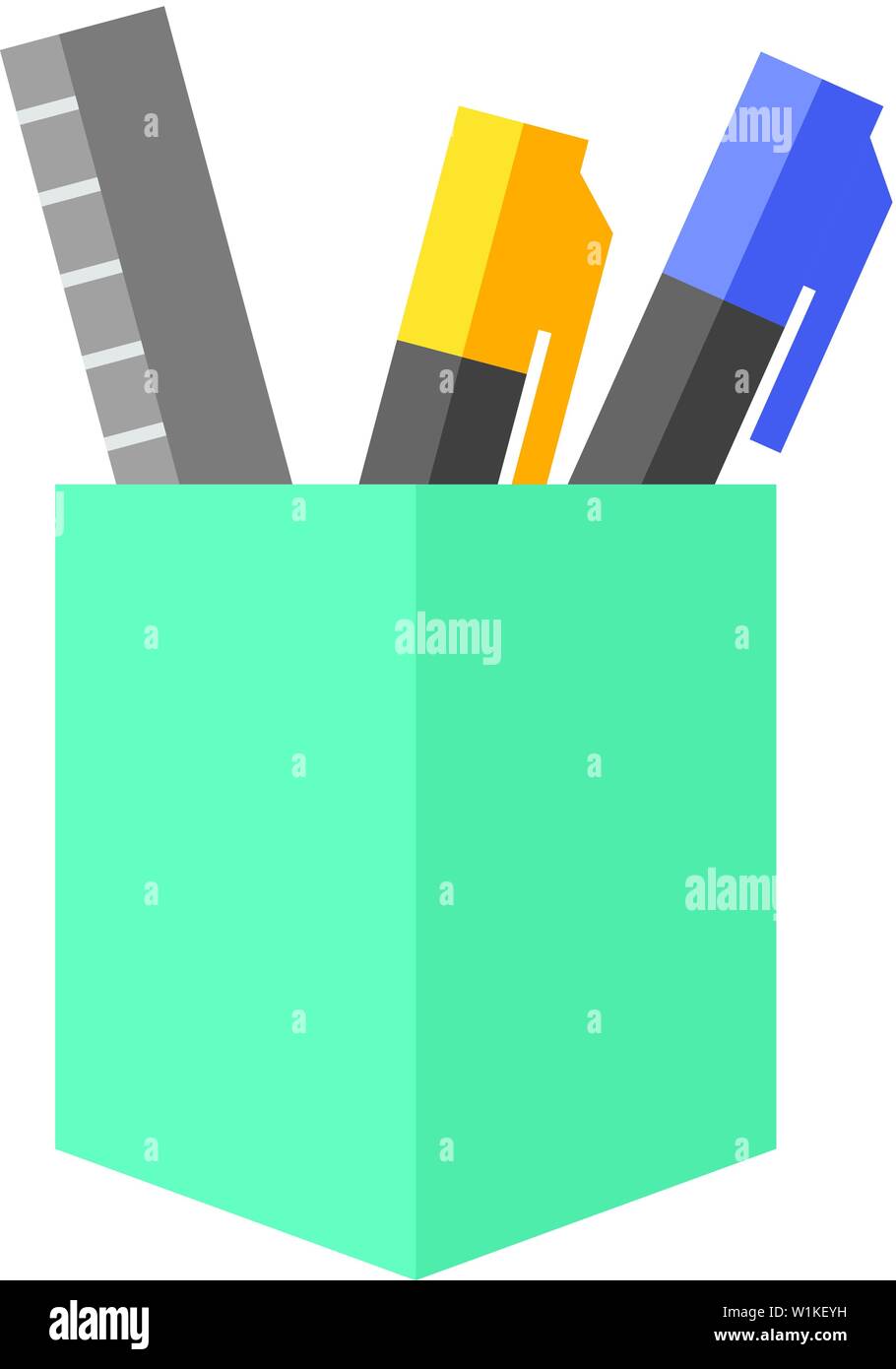 Pen holder can Stock Vector Images - Alamy