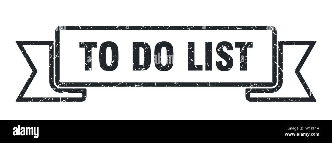to do list grunge ribbon. to do list sign. to do list banner Stock ...