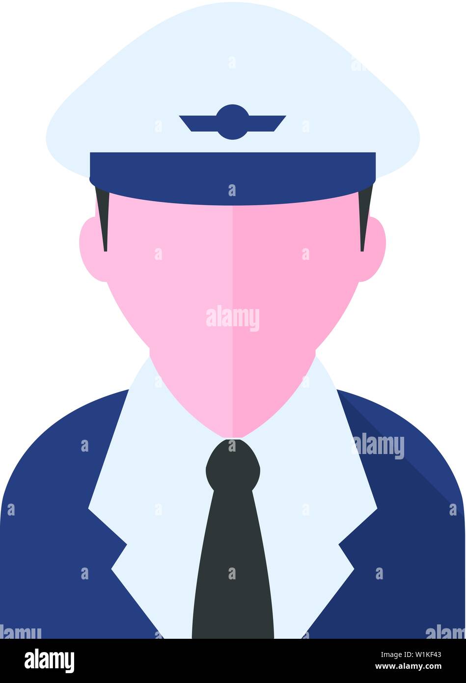 Pilot avatar icon in flat color style. People aviation airplane ...