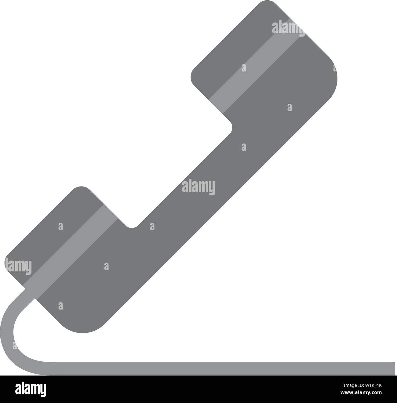 Landline telephone icon in flat color style. Communication, local ...