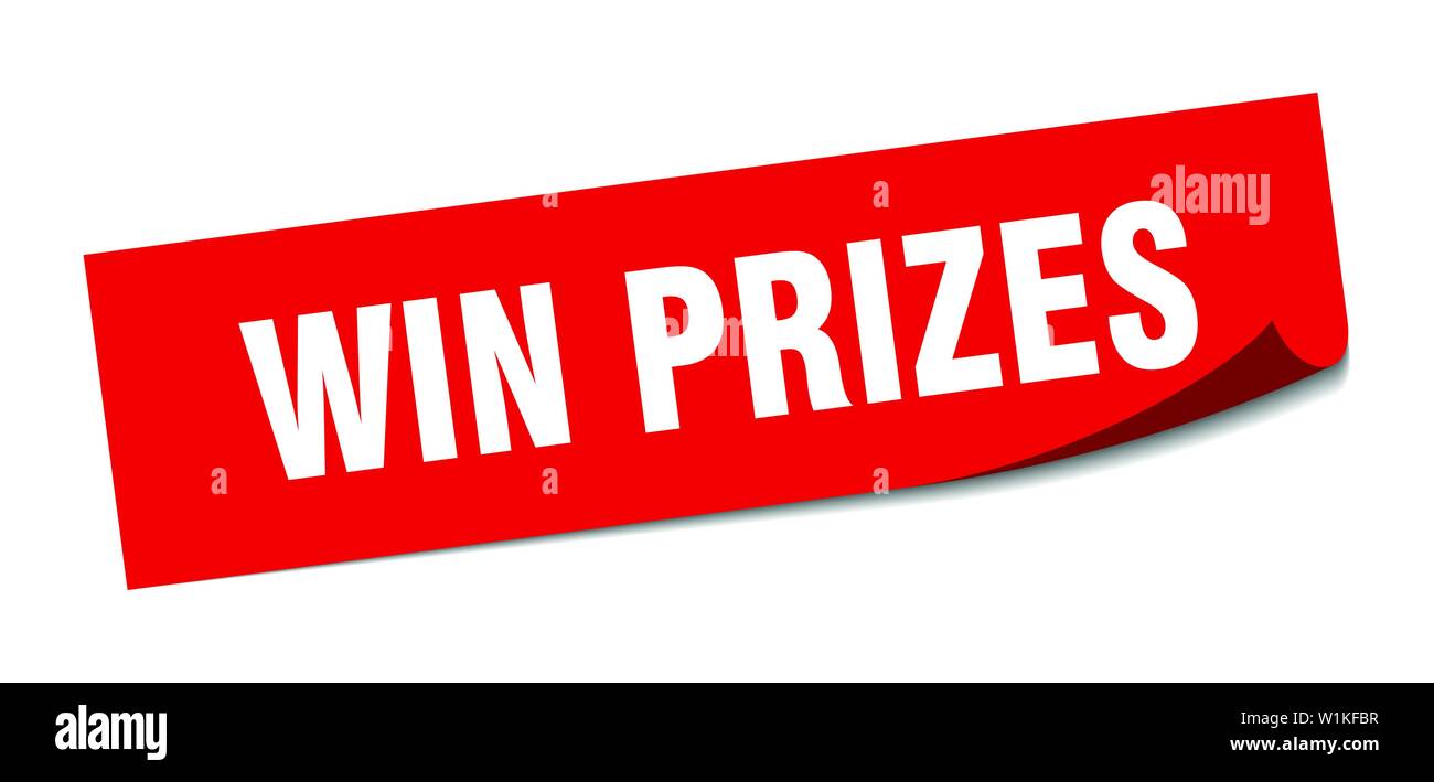win prizes sticker. win prizes square isolated sign. win prizes Stock ...