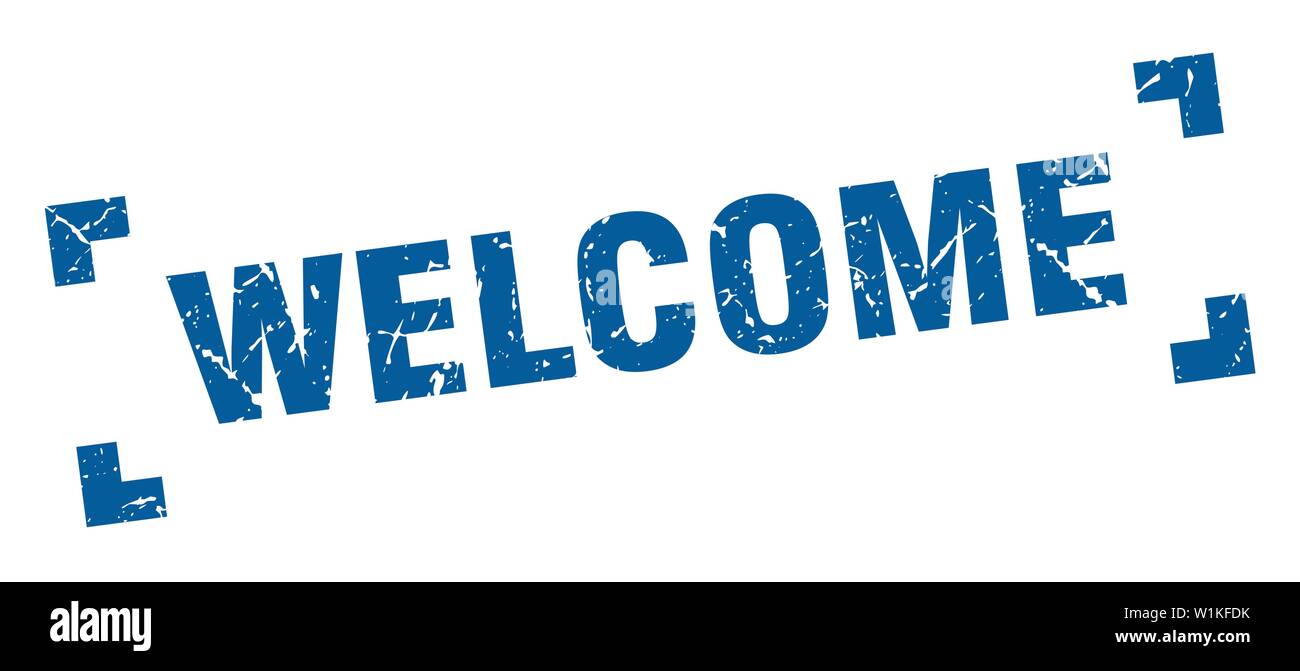 welcome stamp. welcome square grunge sign. welcome Stock Vector Image ...