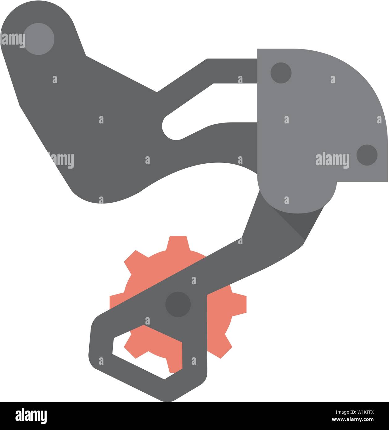 Rear deraillieur icon in flat color style. Bicycle cycling road race ...