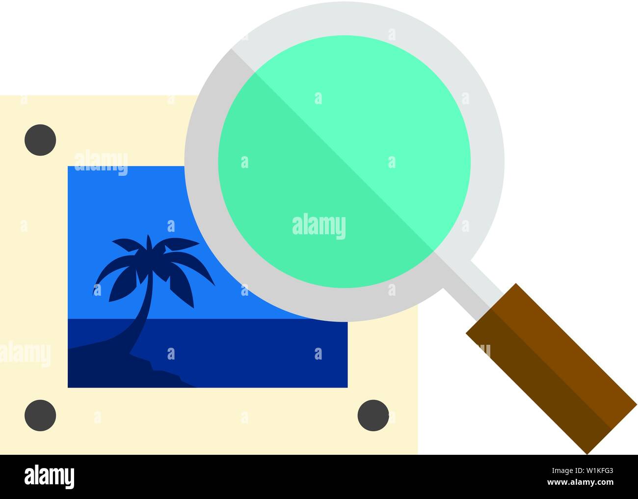 Printing quality control icon in flat color style. Print shop service ...