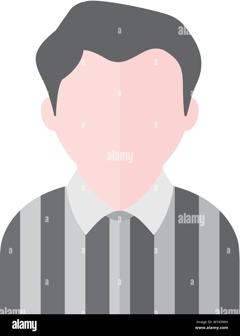 Referee avatar icon in flat color style. Sport football soccer ...