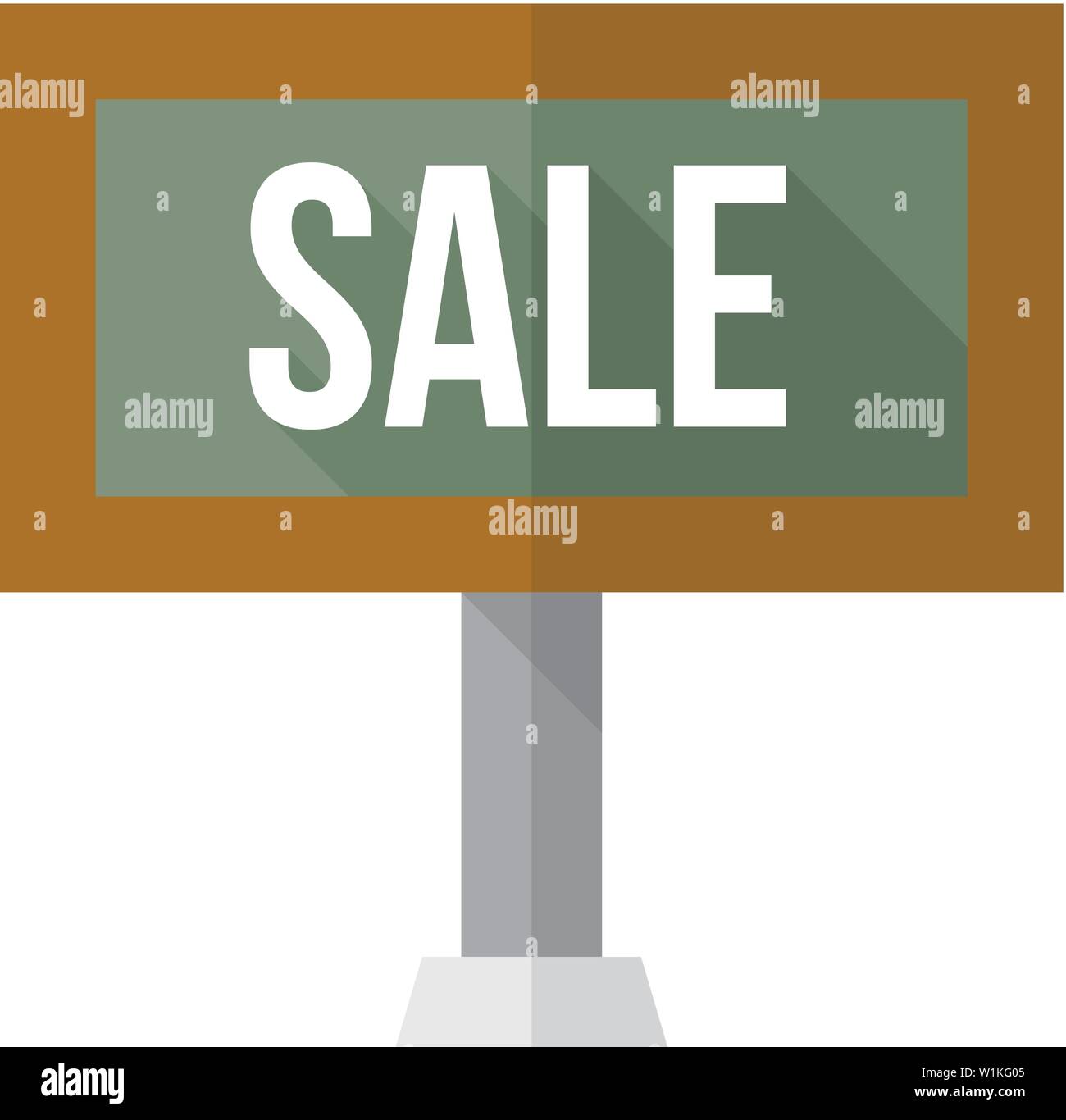 Sale sign icon in flat color style. Property house home selling ...