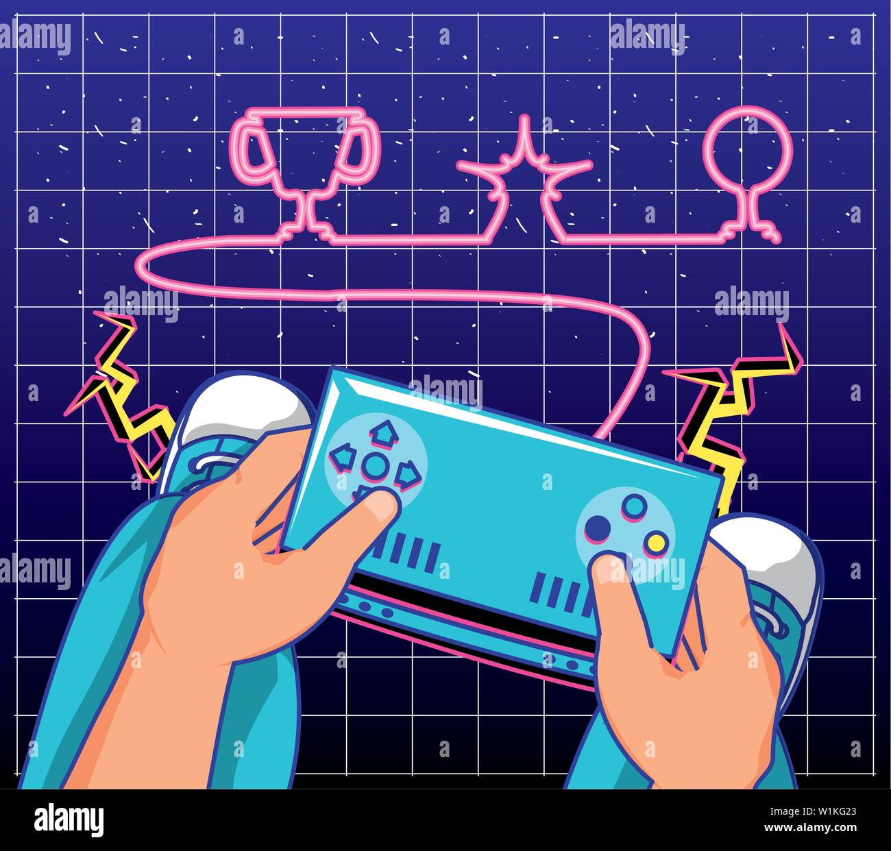Gamer hands Stock Vector Images - Alamy