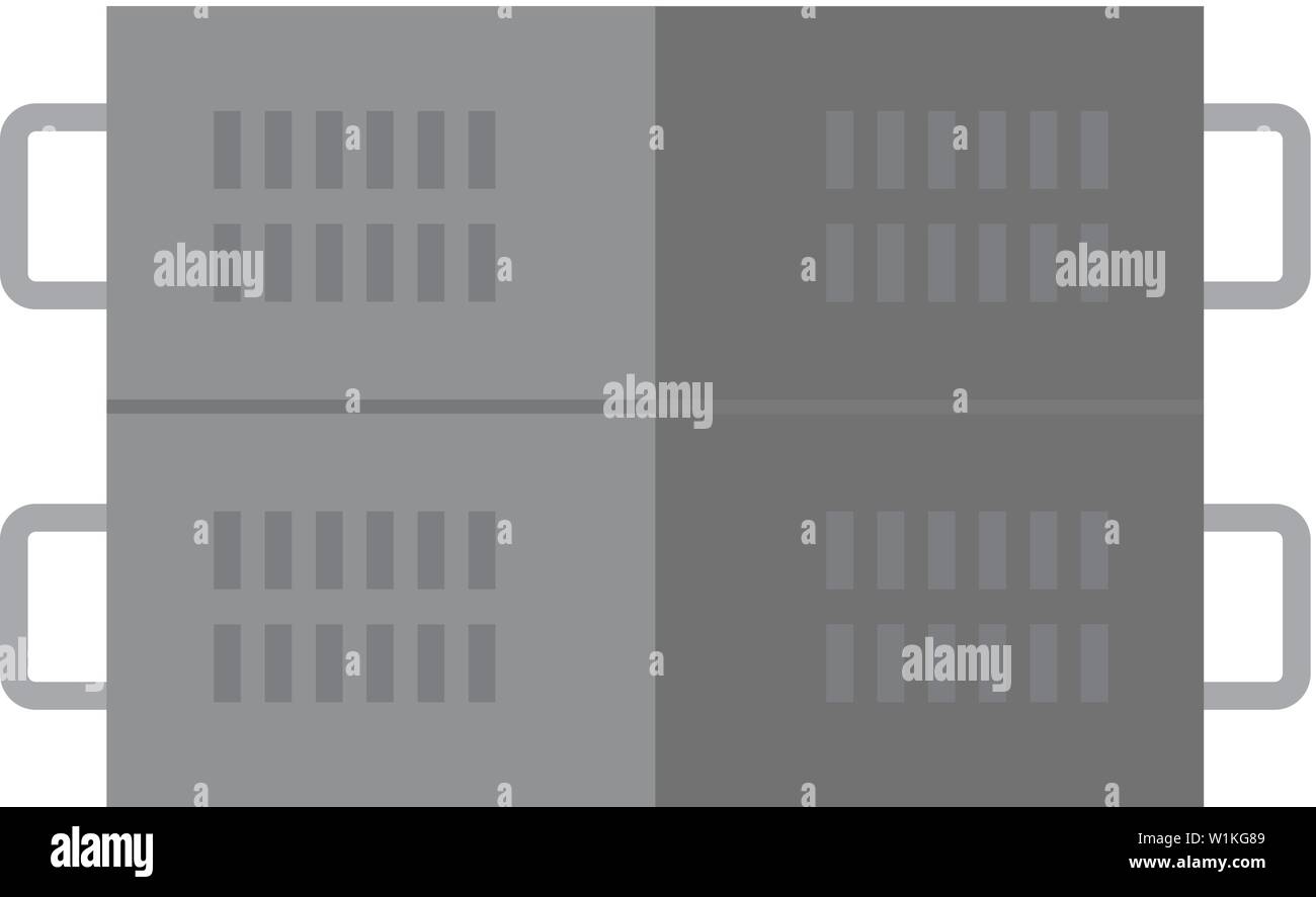 Server rack icon in flat color style. Computer data file center hosting ...
