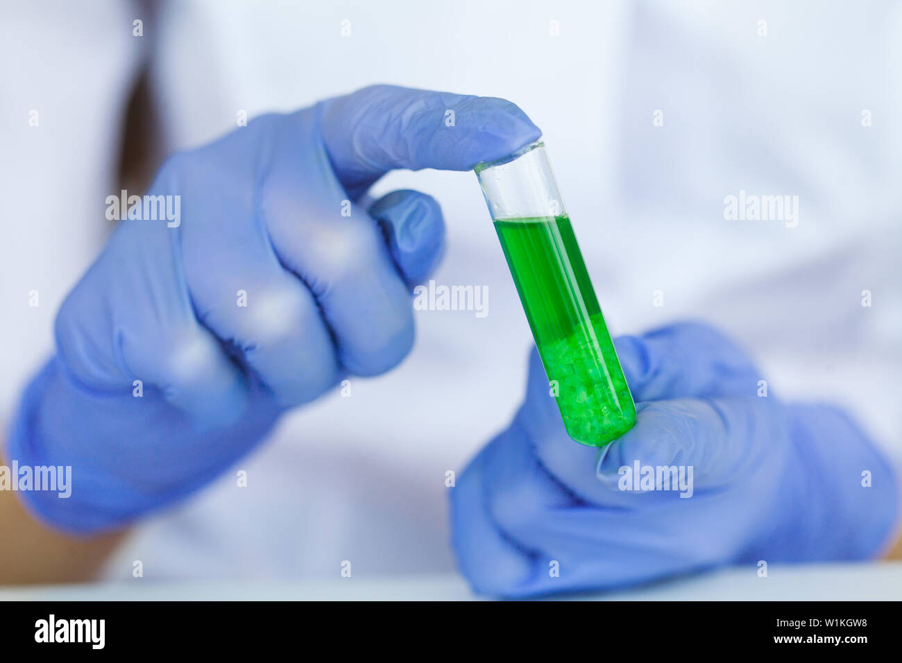 The scientist,dermatologist make the organic natural herb cosmetic ...