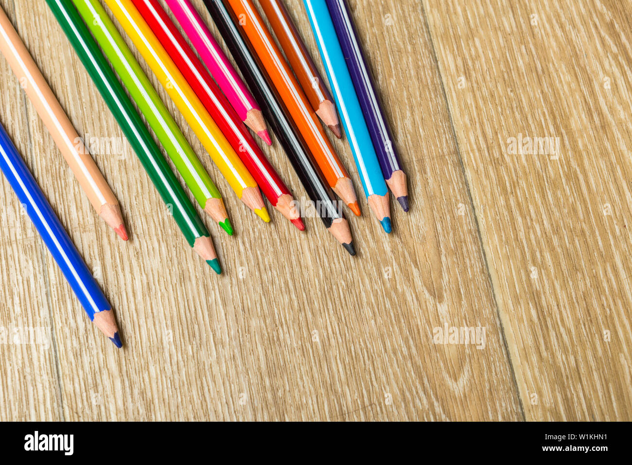 various colorful drawing tools. Mock up Stock Photo - Alamy