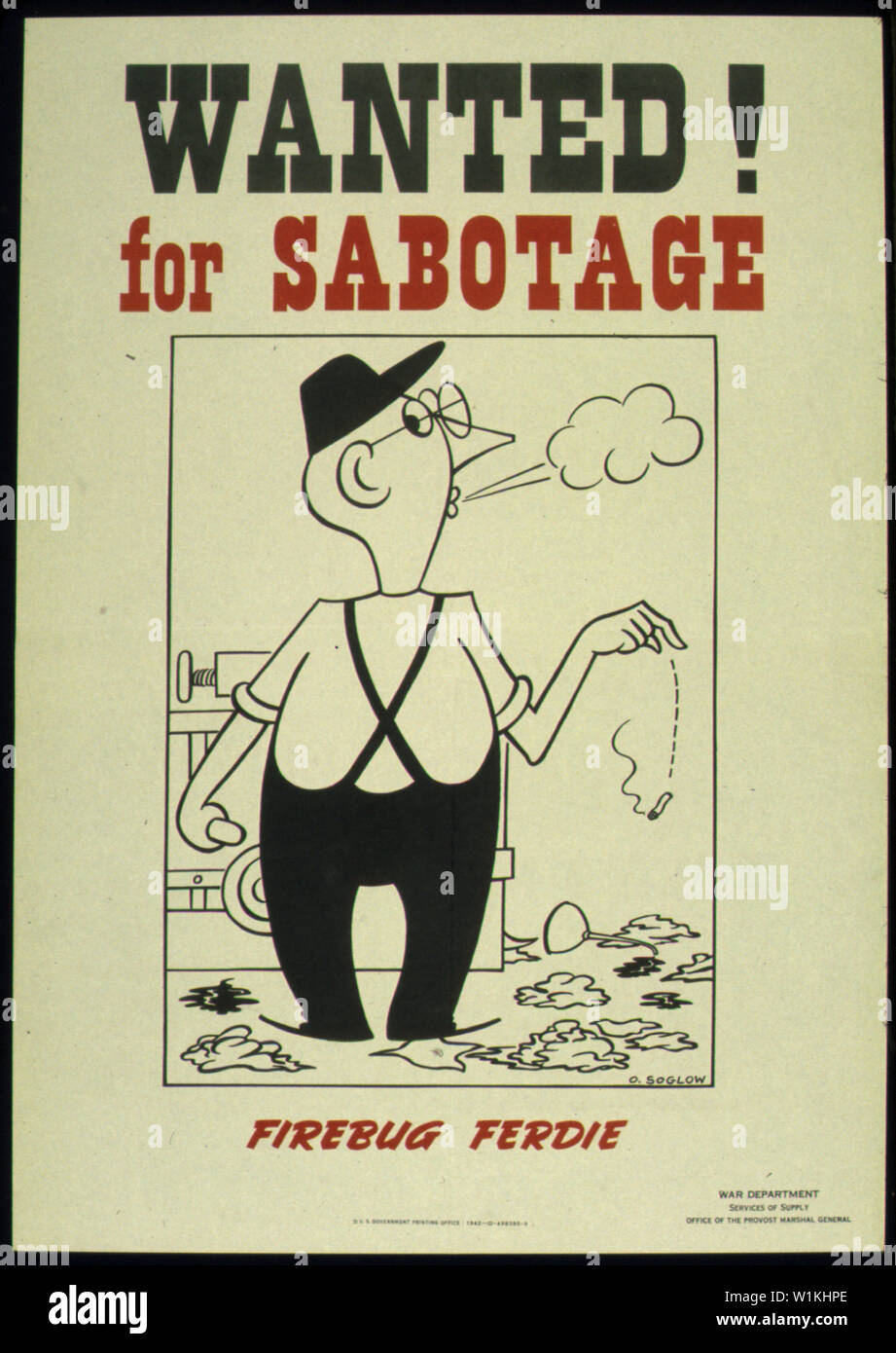 Wanted for sabotage hi-res stock photography and images - Alamy