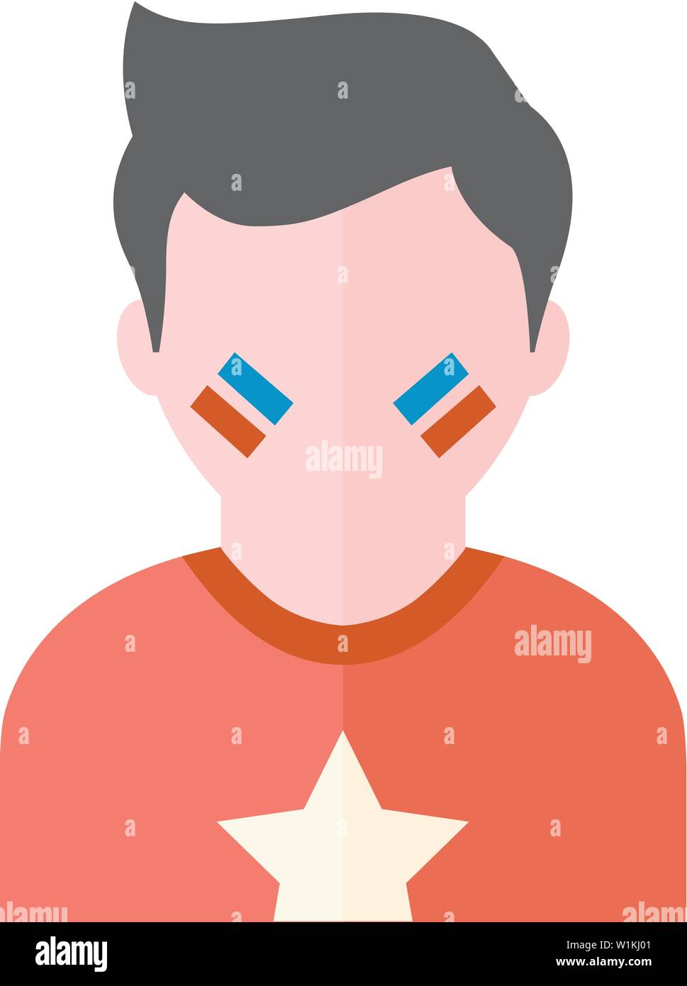Football fans avatar icon in flat color style. Sport spectator fans ...
