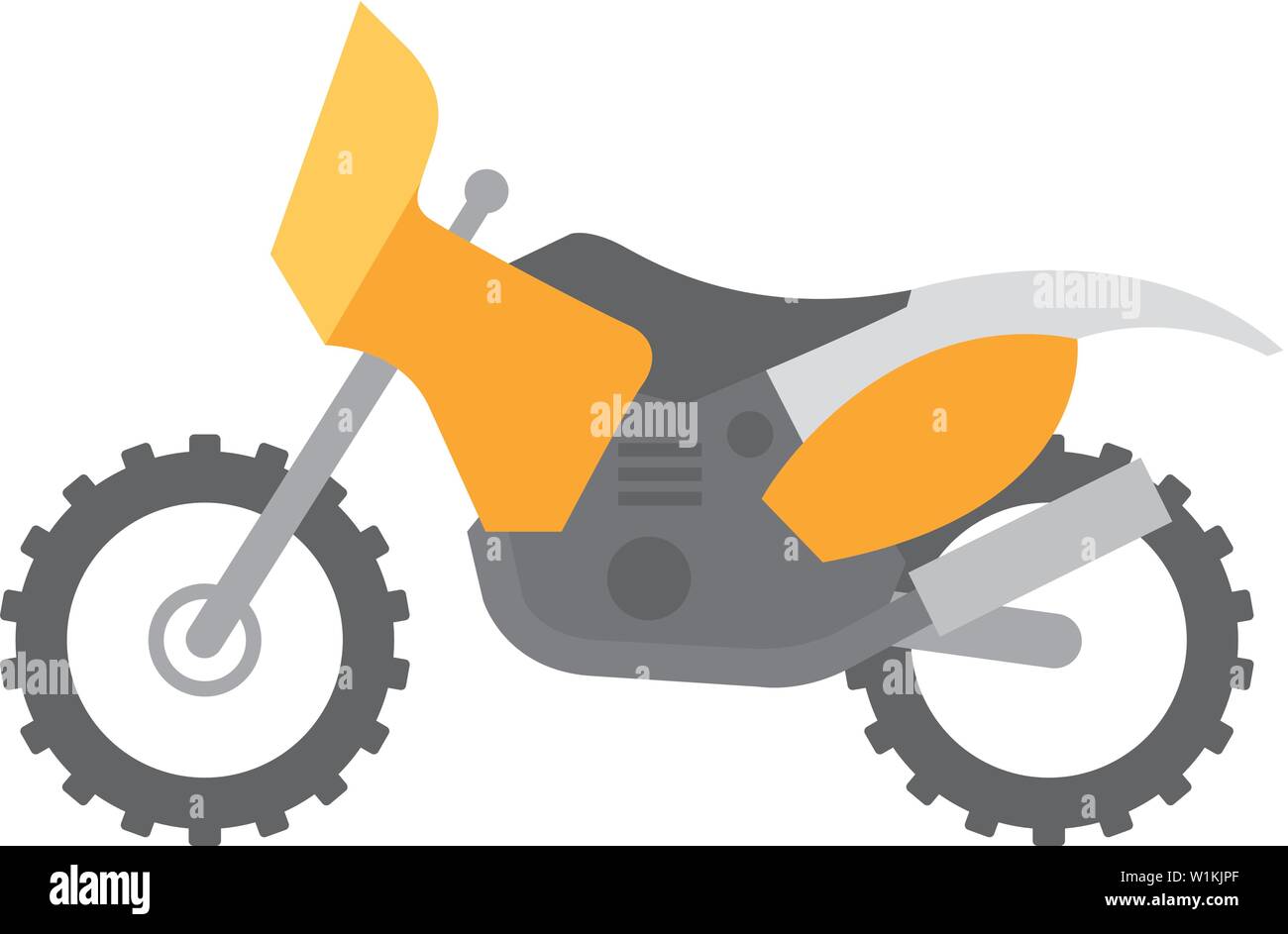 Motocross icon in flat color style. Rally offroad desert extreme sport ...