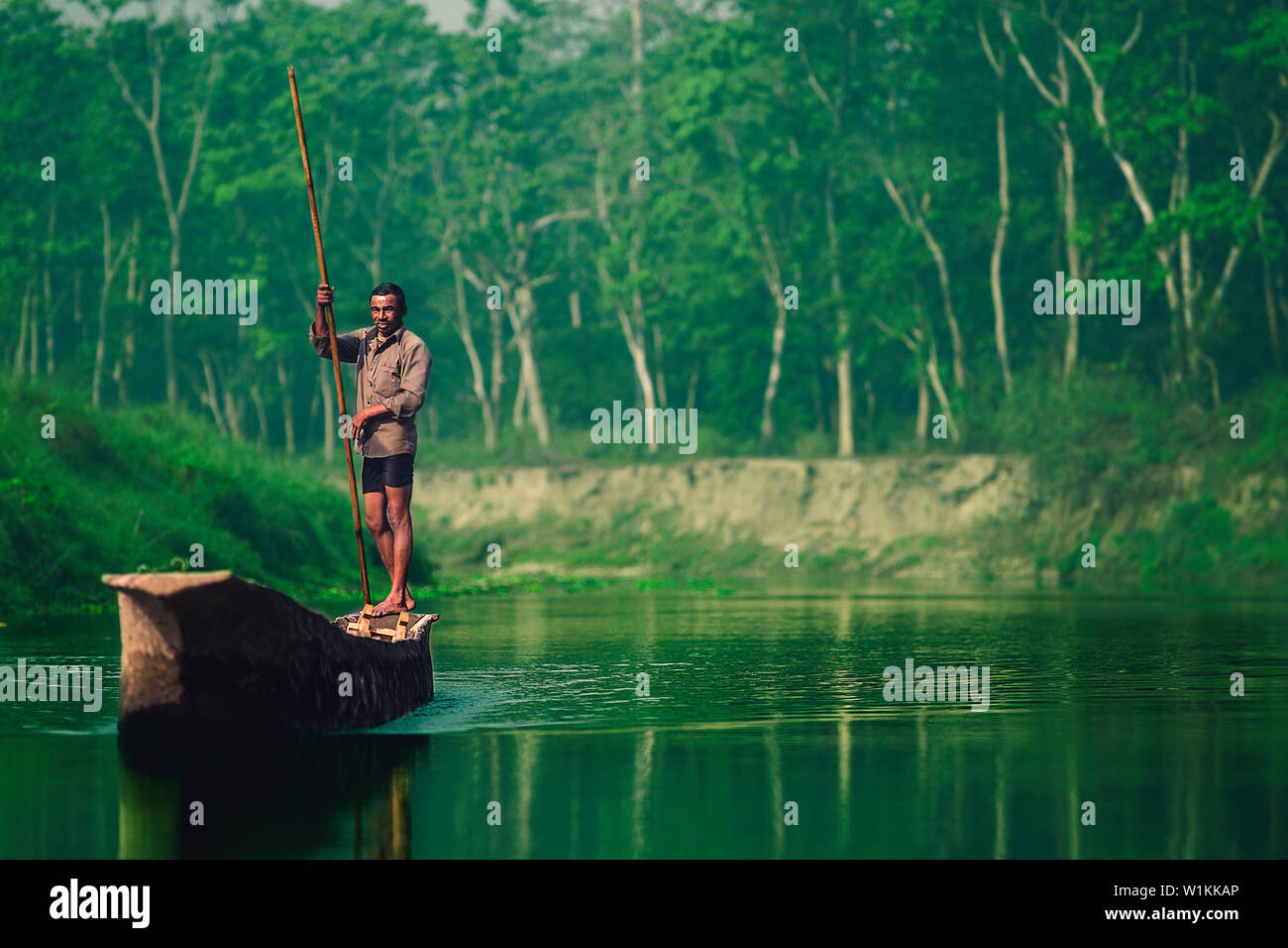 people river fisherman water recreation Stock Photo - Alamy