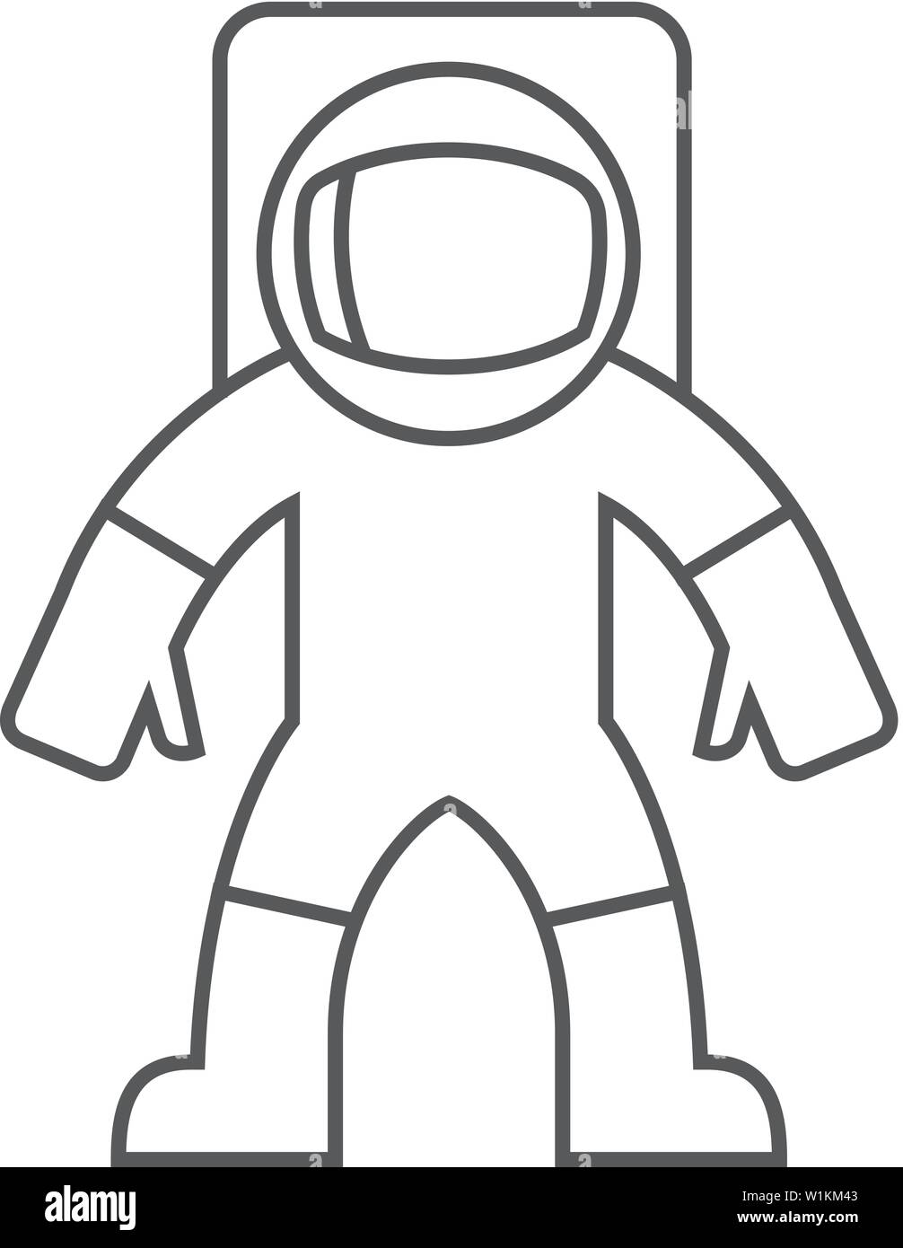 Astronaut icon in thin outline style. Space exploration, protective ... Astronaut icon in thin outline style. Space exploration, protective ...