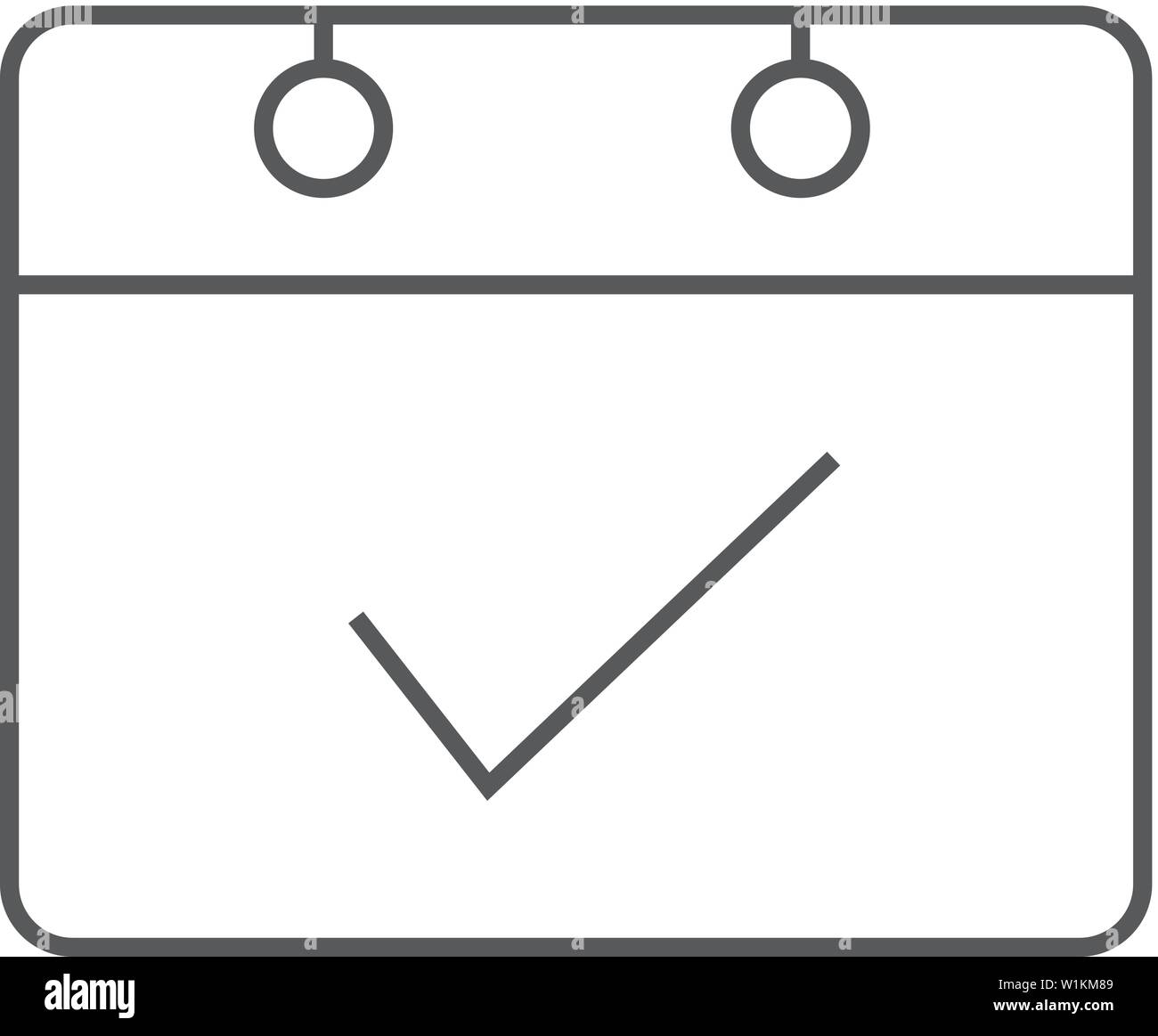Available label icon in thin outline style. Calendar job work ...
