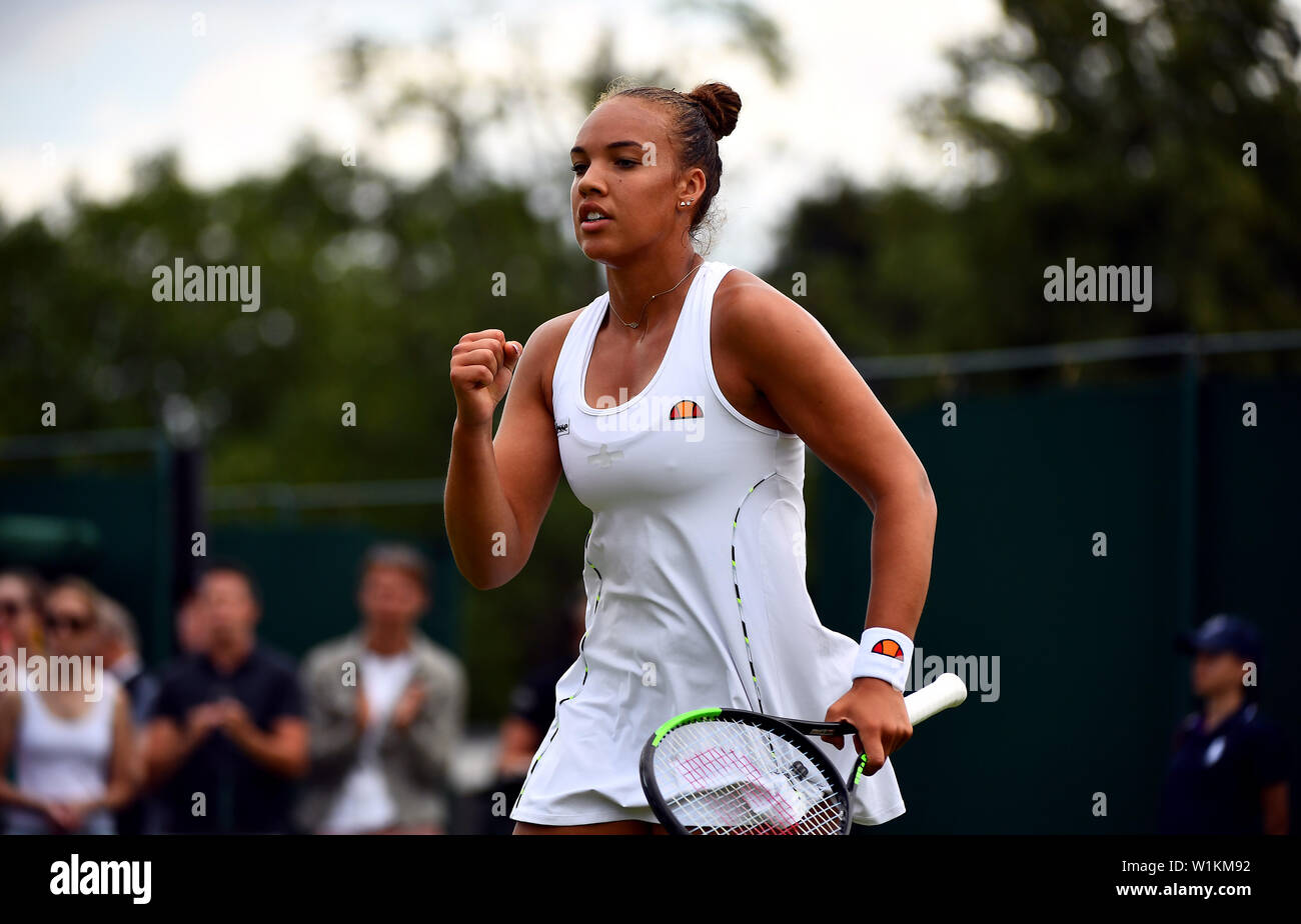 Freya Christie in action during her doubles match on day three of the ...