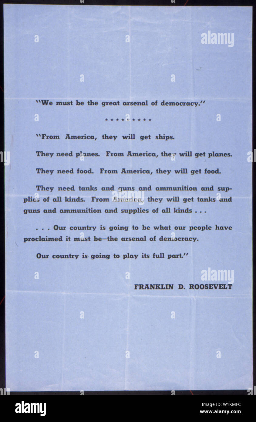 Arsenal of democracy hi-res stock photography and images - Alamy