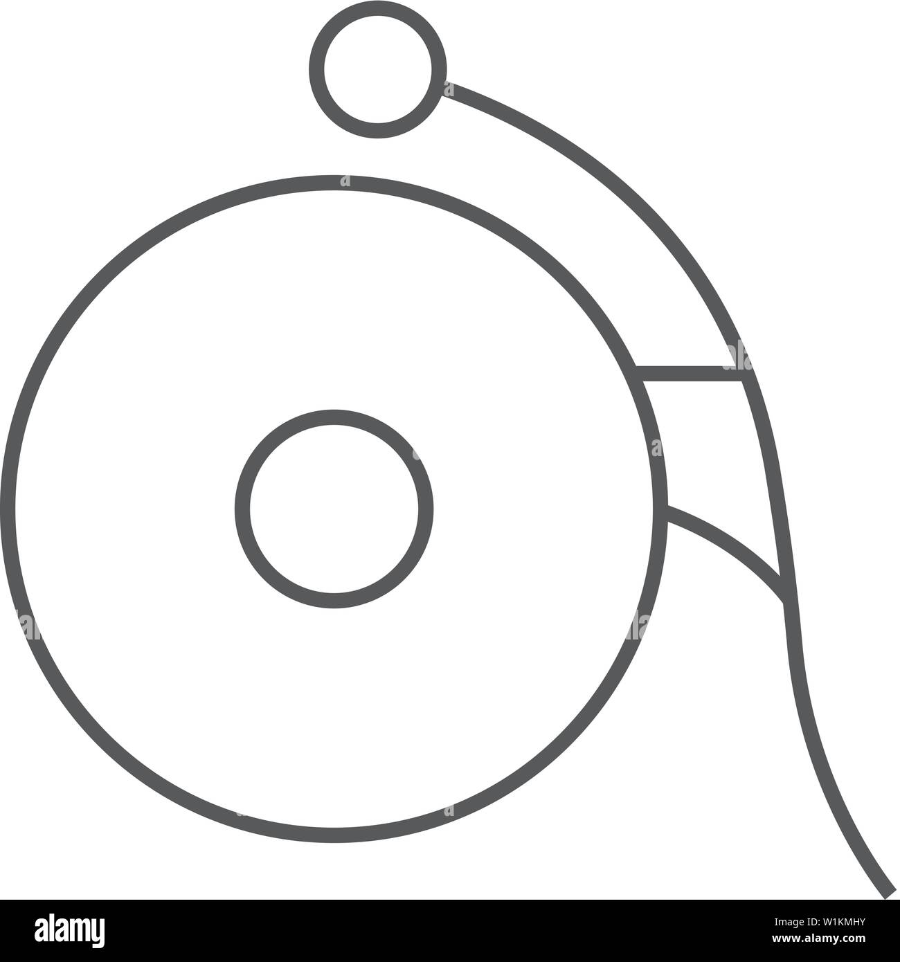 Bicycle bell icon in thin outline style. Transportation sport cycling ...