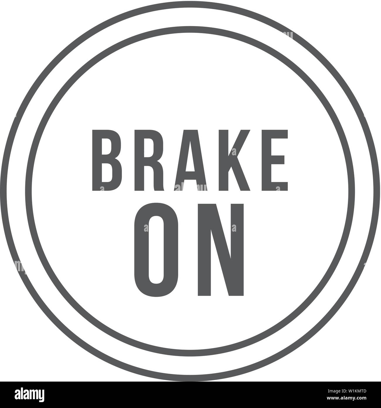 Race brake sign icon in thin outline style. Sport transportation ...