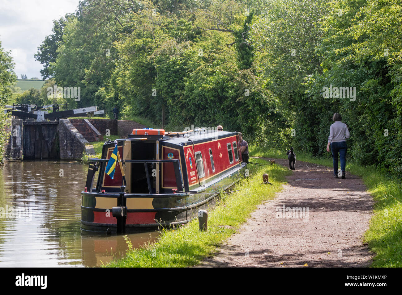 The Tardebigge flight of locks on the Worcester and Birmingham canal ...