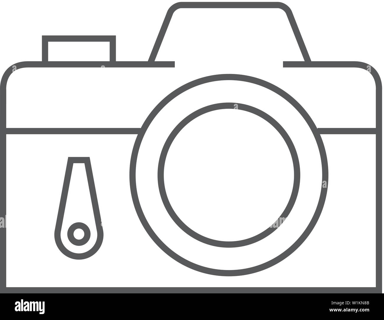 Camera icon in thin outline style. Digital photography snapshot Stock ...