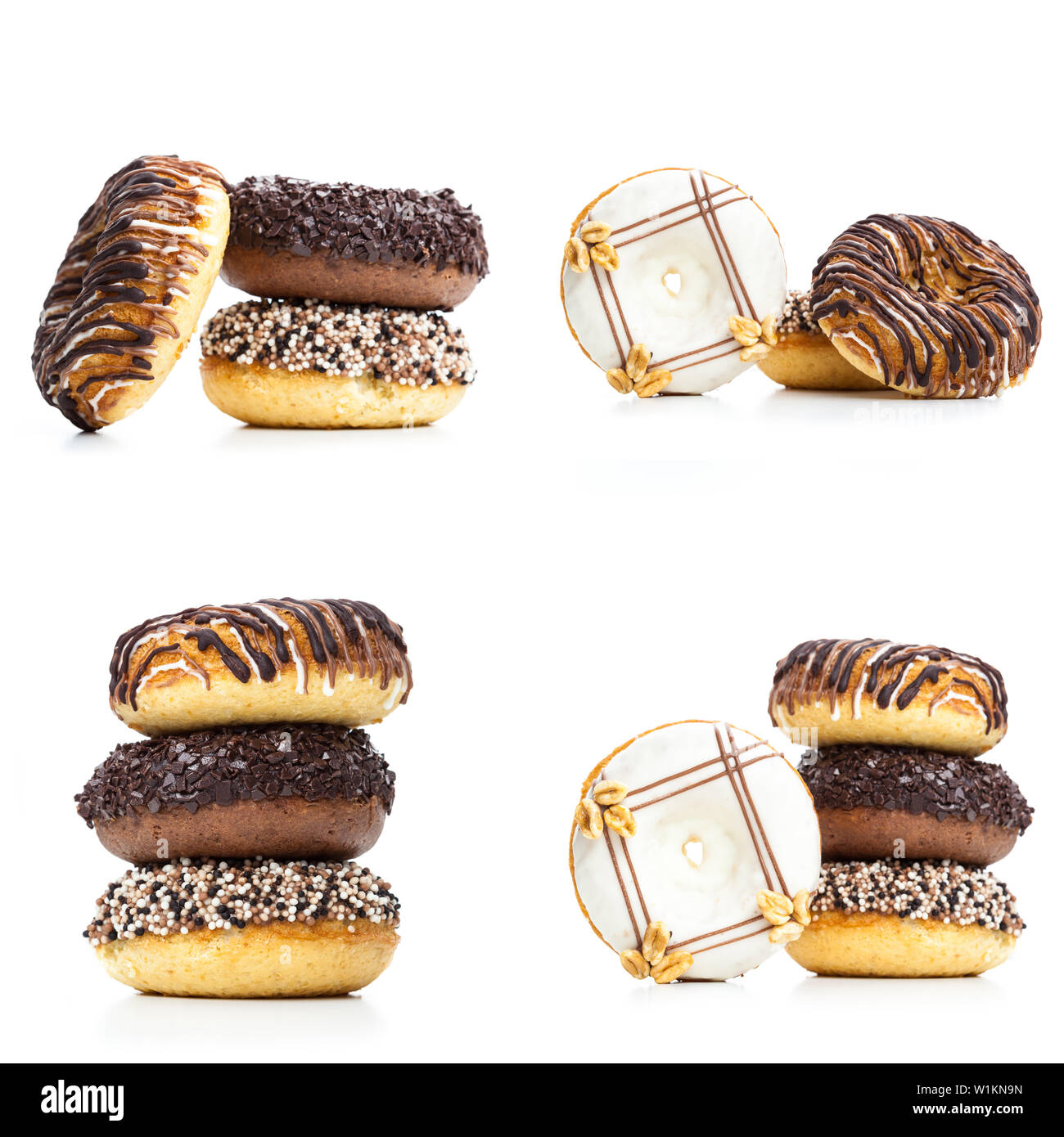 donuts isolated on white background Stock Photo - Alamy