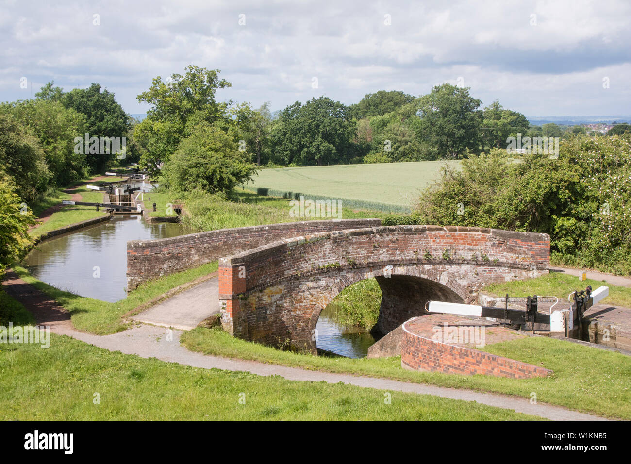 The Tardebigge flight of locks on the Worcester and Birmingham canal ...