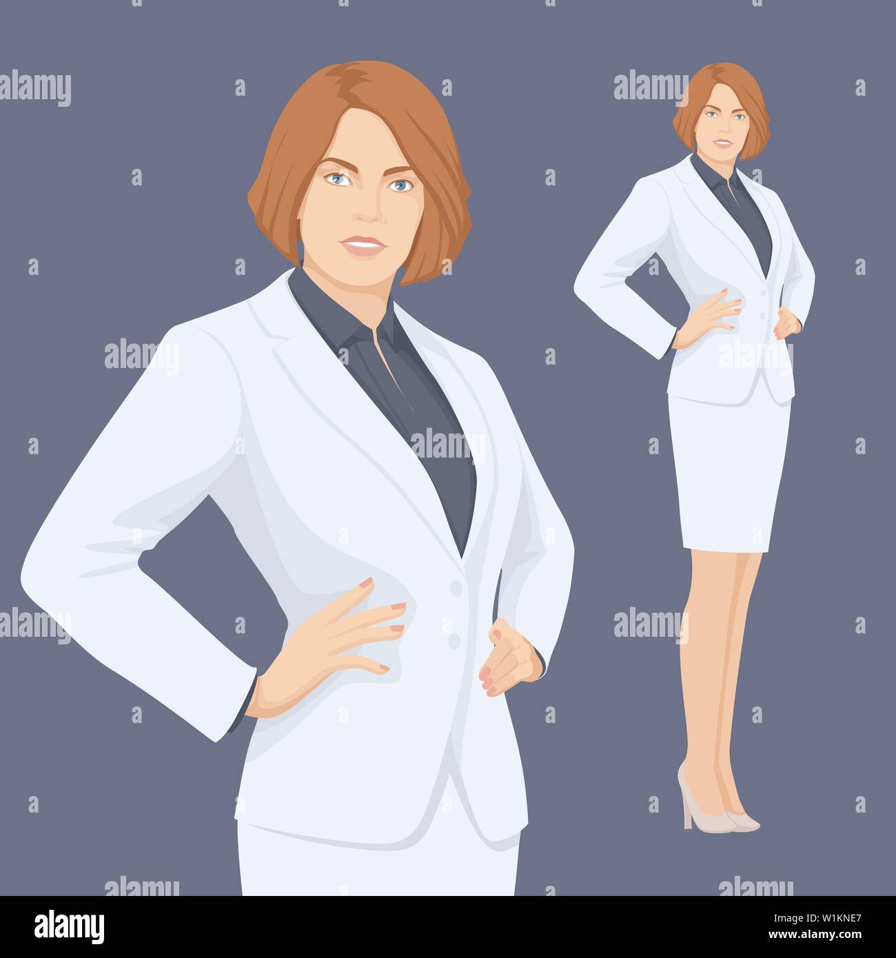 Peoples. Serious and sure Elegant Business Woman. Pretty. Manager ...