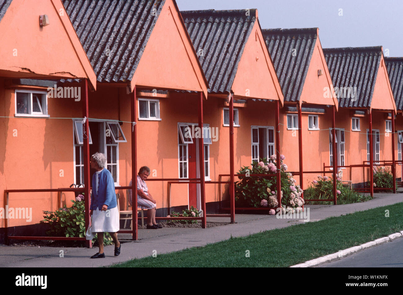 Holiday chalets in Butlins Holiday Camp, Pwllheli, North Wales Stock ...