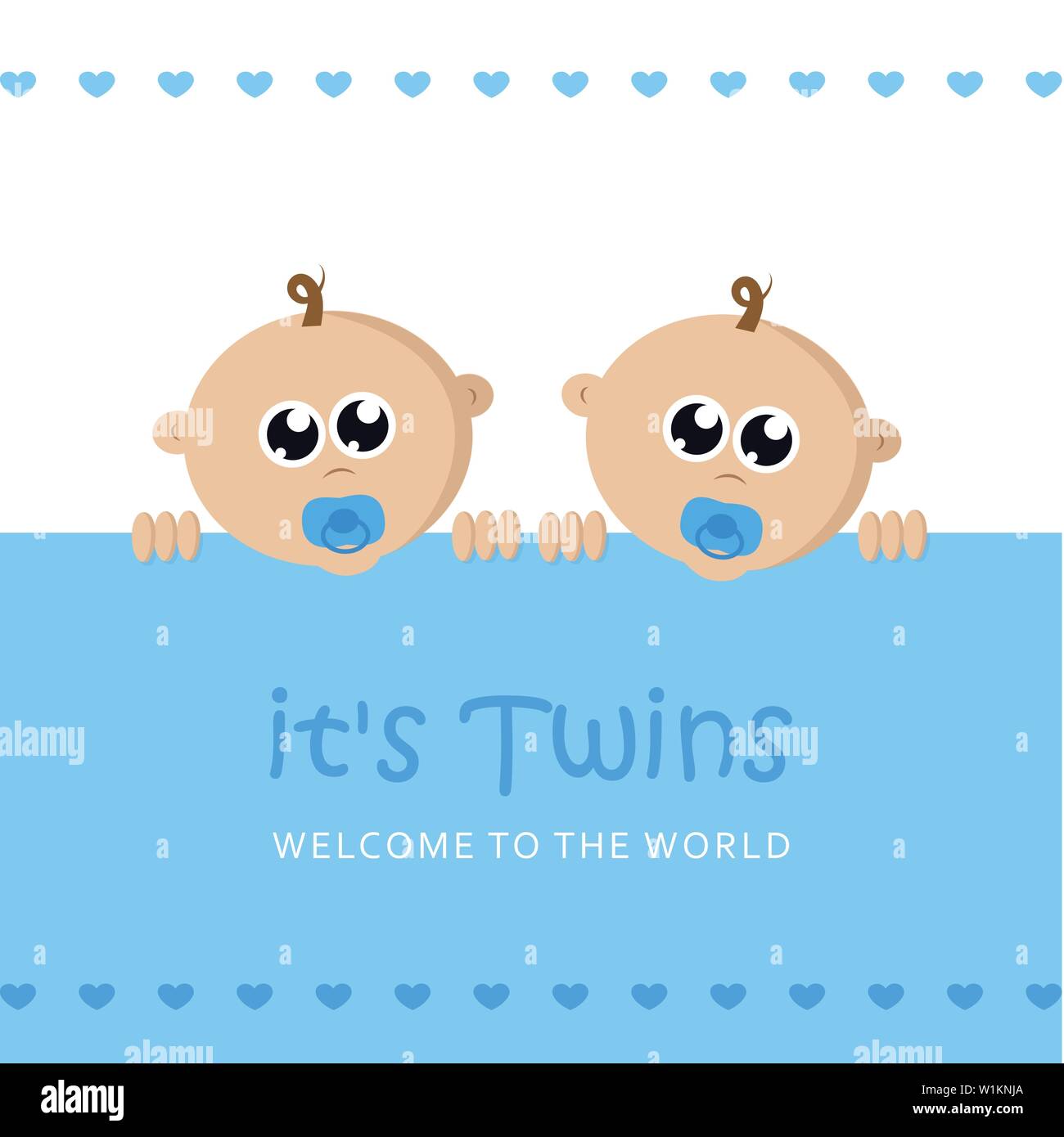 Its Twin Boys Greeting Card