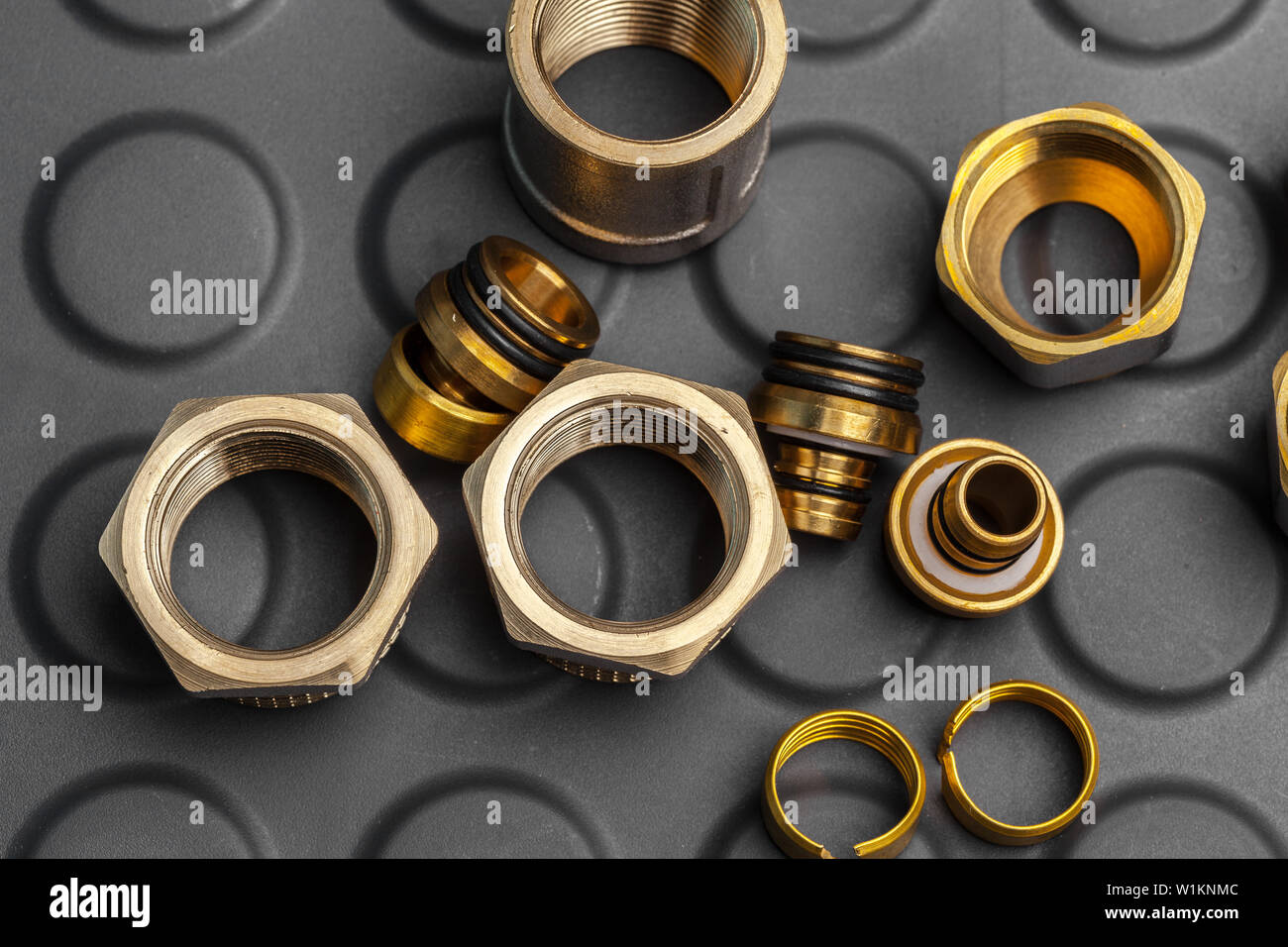 Tools and materials for sanitary works Stock Photo - Alamy