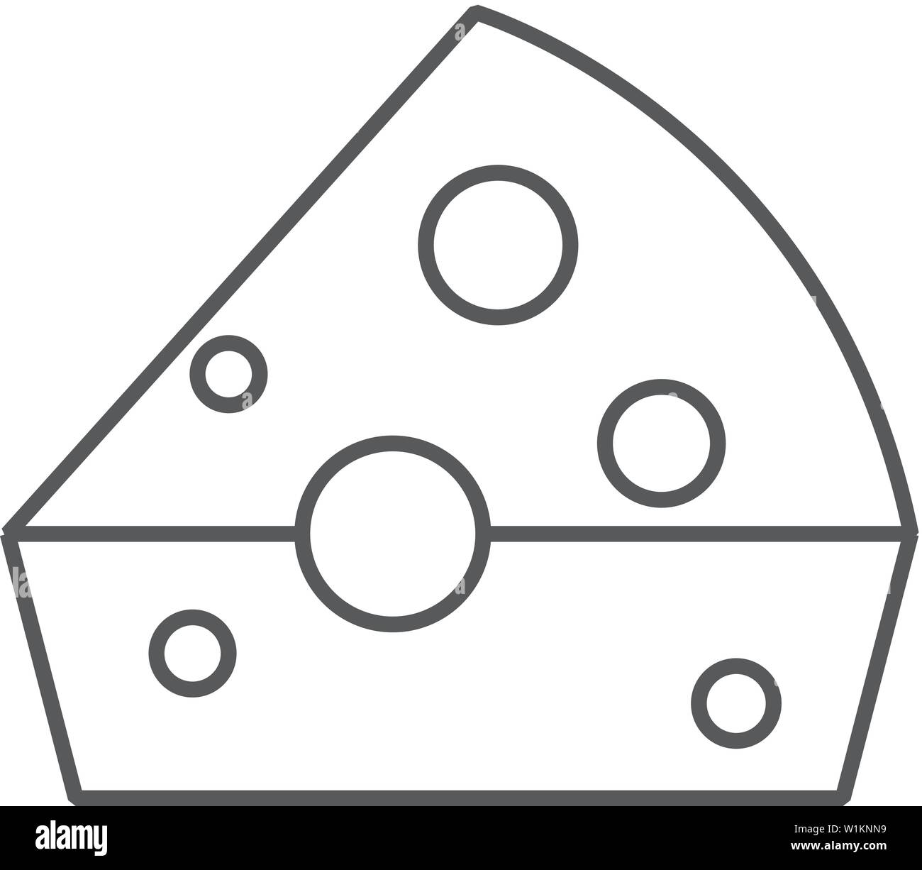 Cheese icon in thin outline style. Food bakery ingredient healthy ...