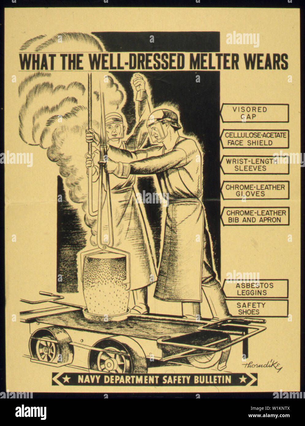 WHAT THE WELL-DRESSED MELTER WEARS Stock Photo - Alamy