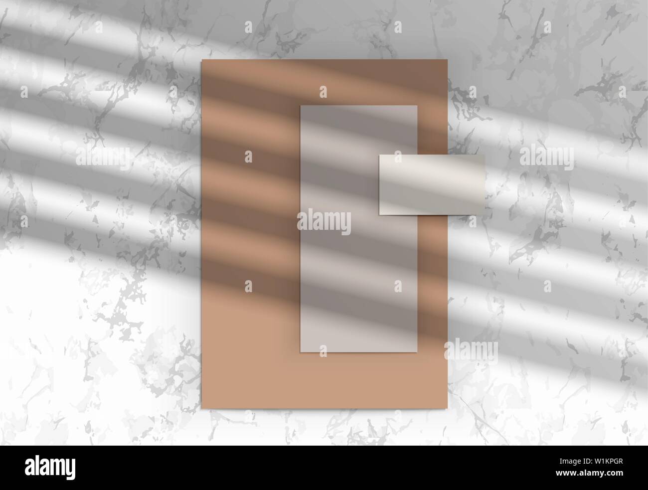 Mockup postcard white sheet Stock Vector Images - Alamy