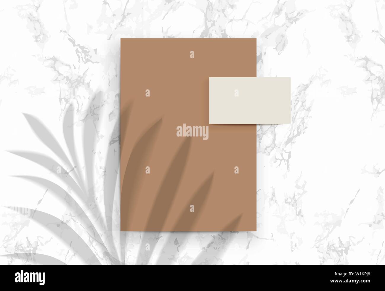 Mockup postcard white sheet Stock Vector Images - Alamy