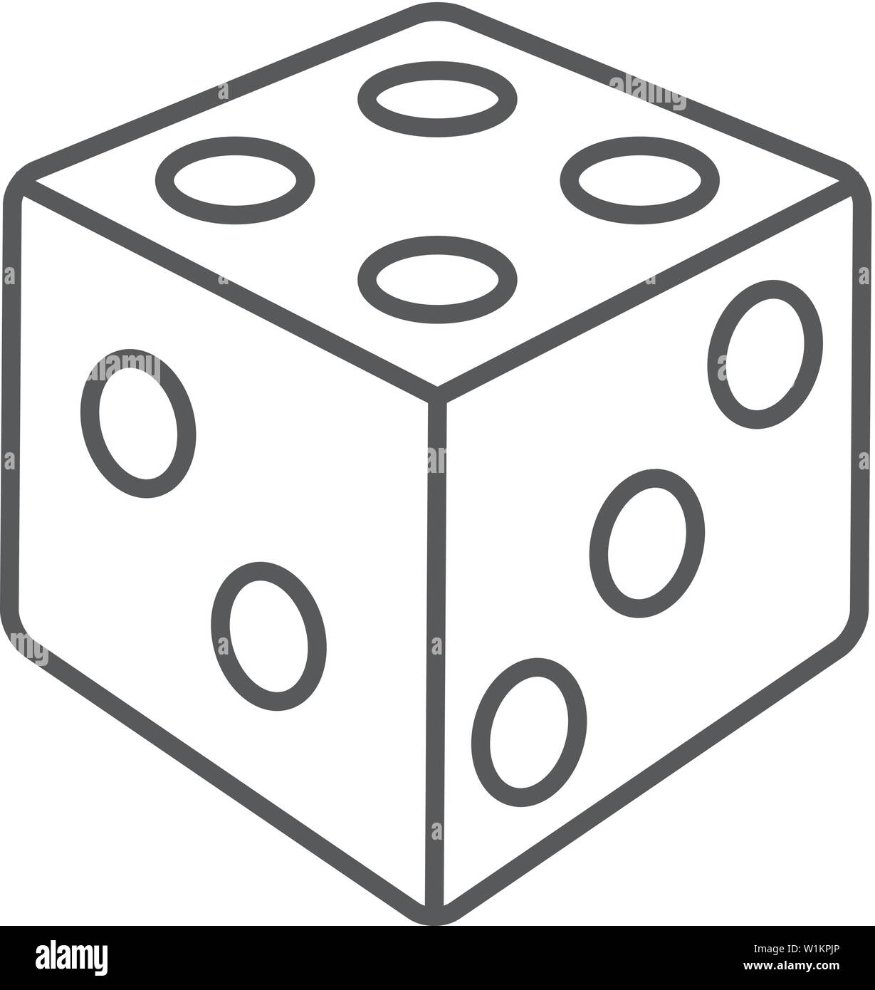 Dice and outline Black and White Stock Photos & Images - Alamy