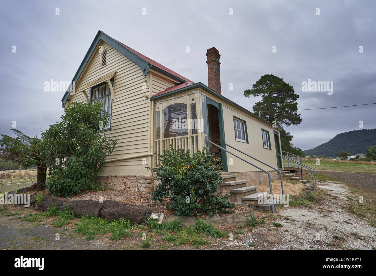 Small, one room school in rural Tasmania Stock Photo - Alamy