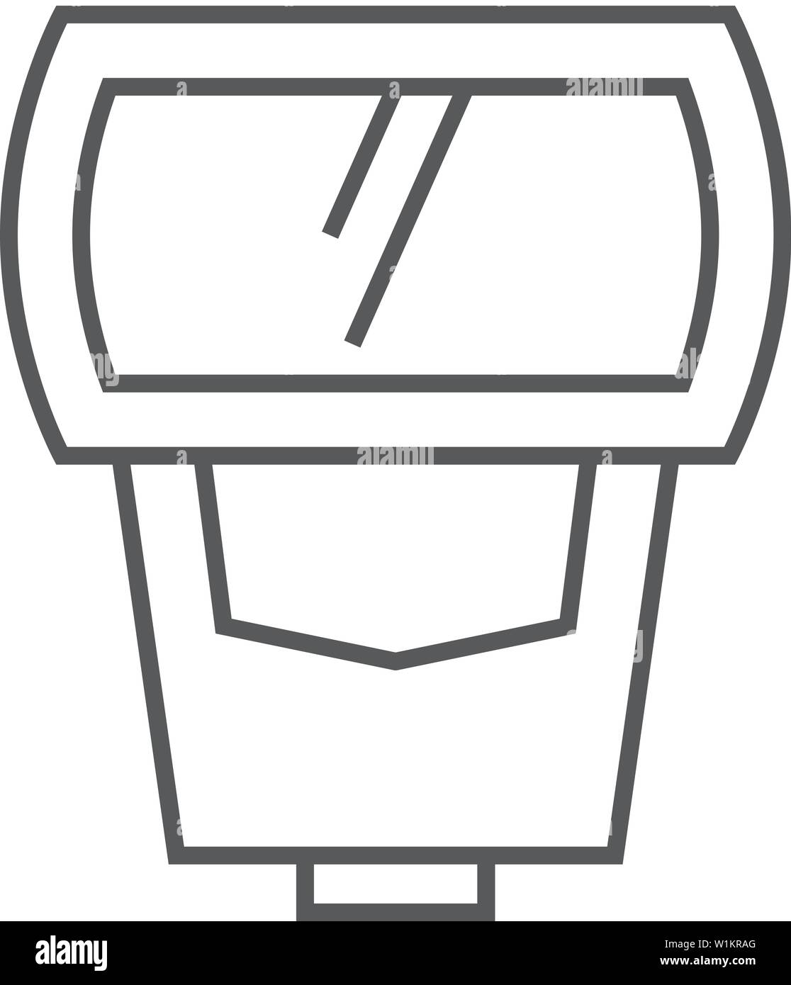 Camera flash icon in thin outline style. Photography equipment light ...