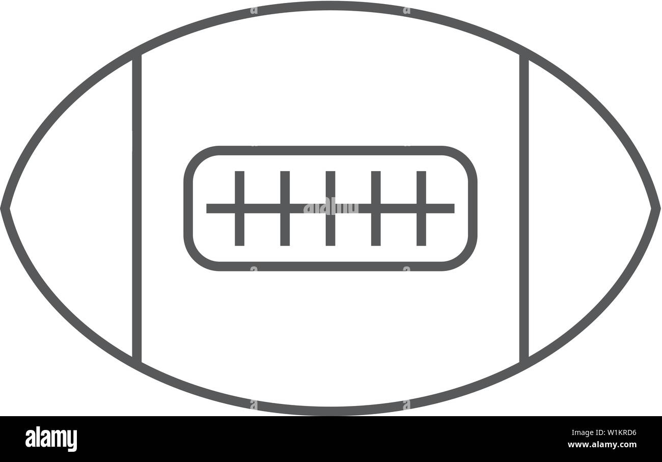 Football icon in thin outline style. Sport American college team Stock ...
