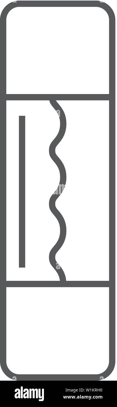 Electric fuse icon in thin outline style. Short biscuit protection ...