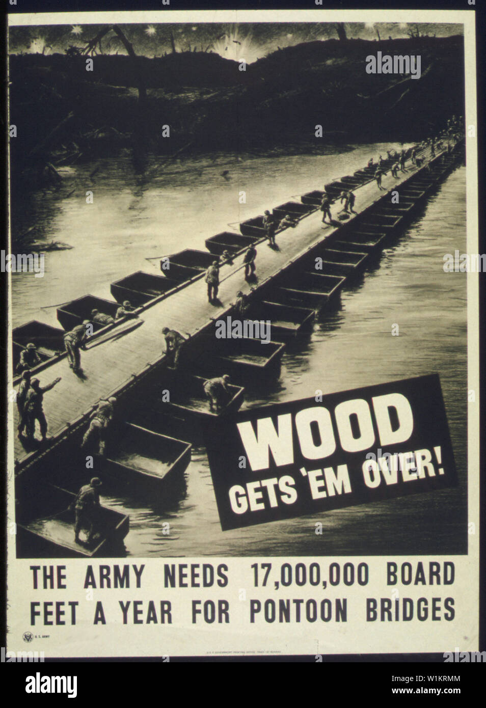 WOOD GETS 'EM OVER! Stock Photo - Alamy