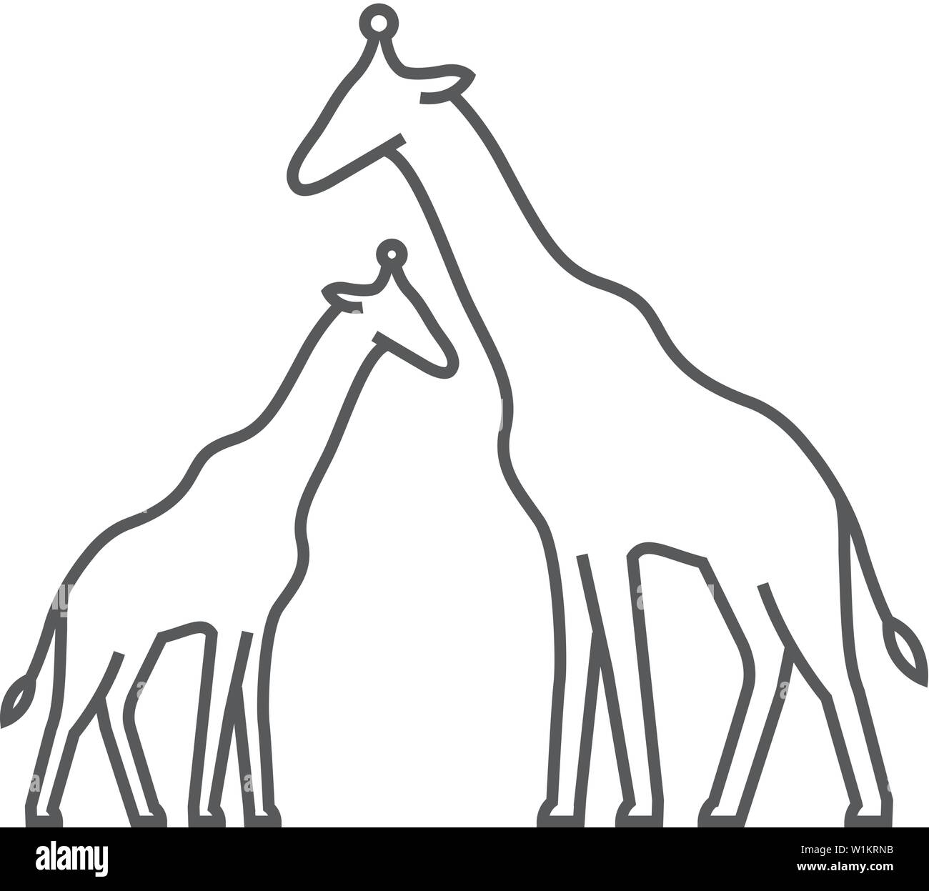 Giraffe Profile Outline
